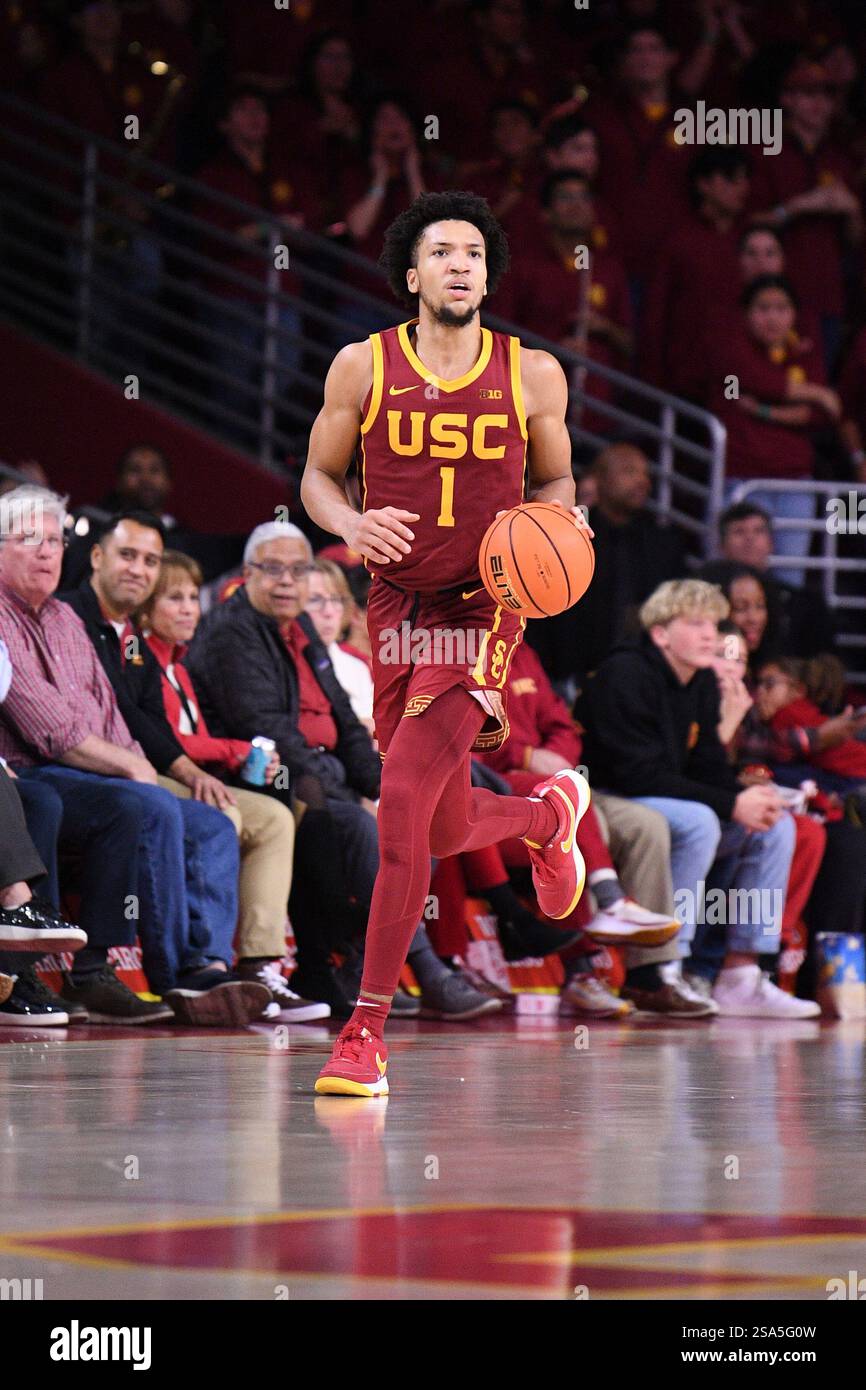 LOS ANGELES, CA - JANUARY 27: USC Trojans guard Desmond Claude (1 ...