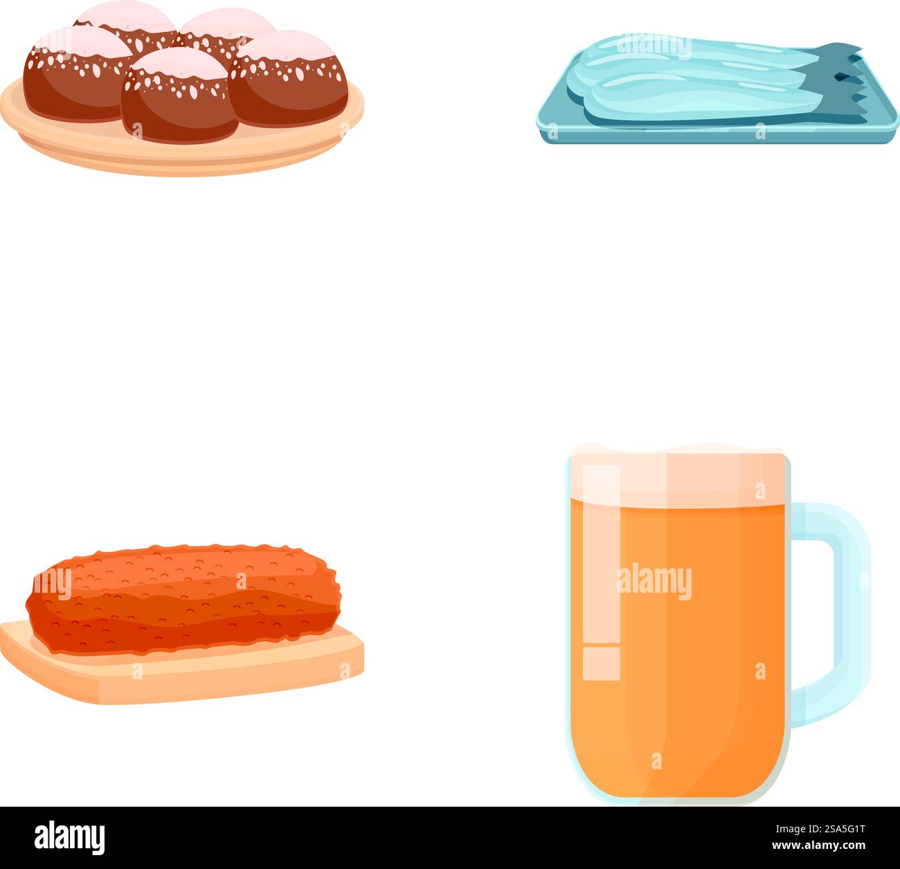 Dutch product icons set cartoon vector. Delicious dutch dish ...