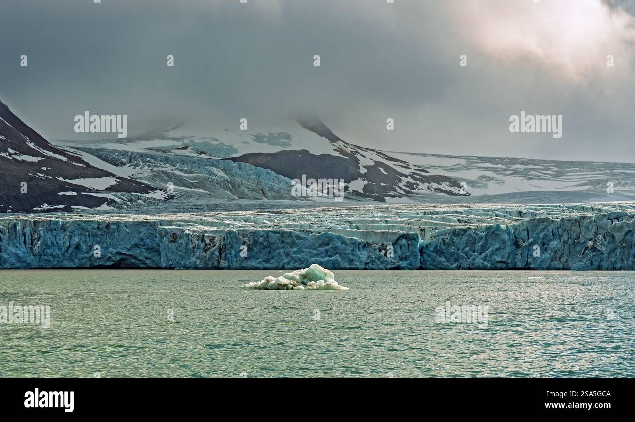 Massive Glacier Heading Down to the Ocean in Hornsund in the Svalbard ...