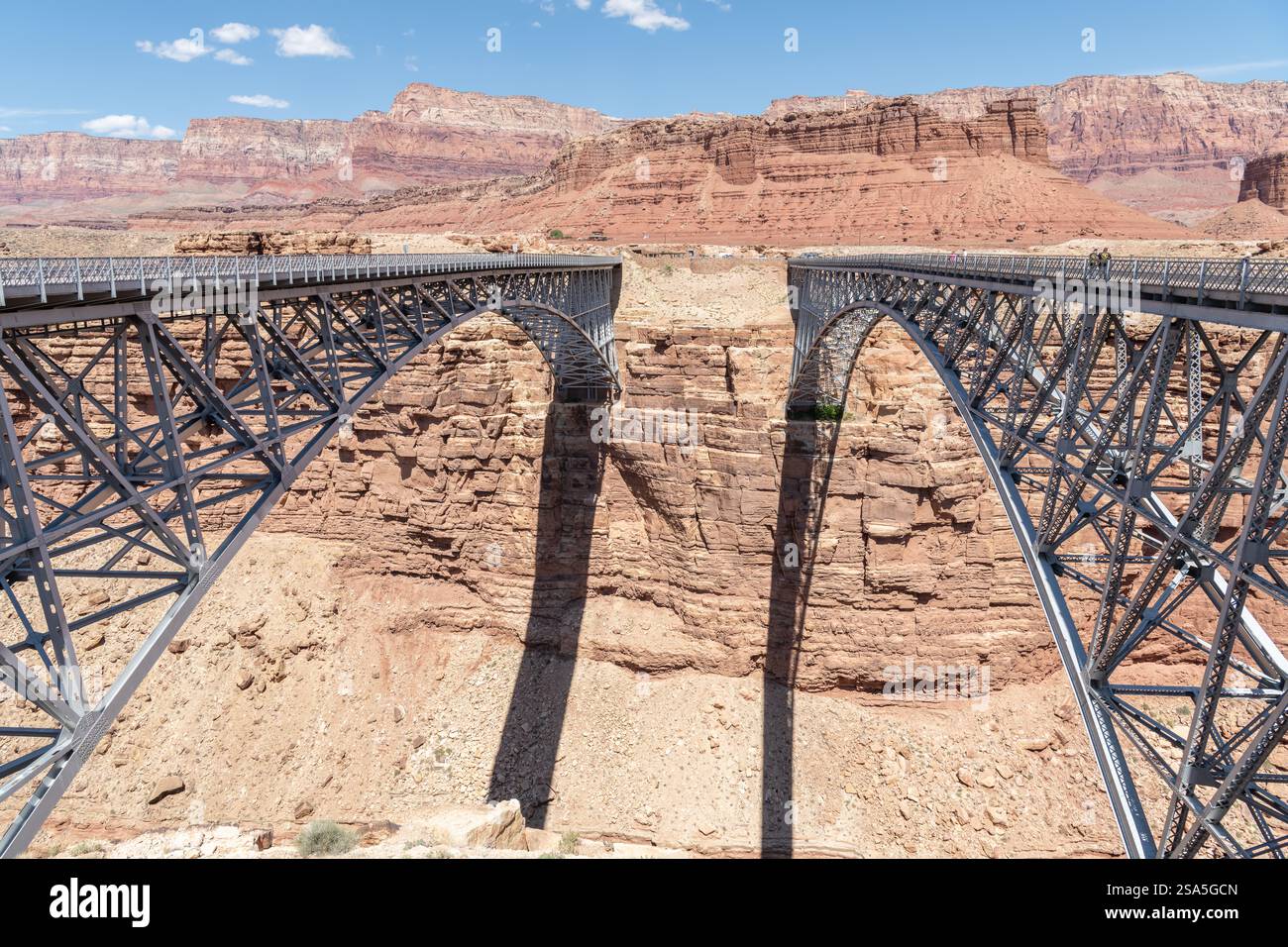 Navajo Bridges over the Colorado River in Marble Canyon on US Highway ...