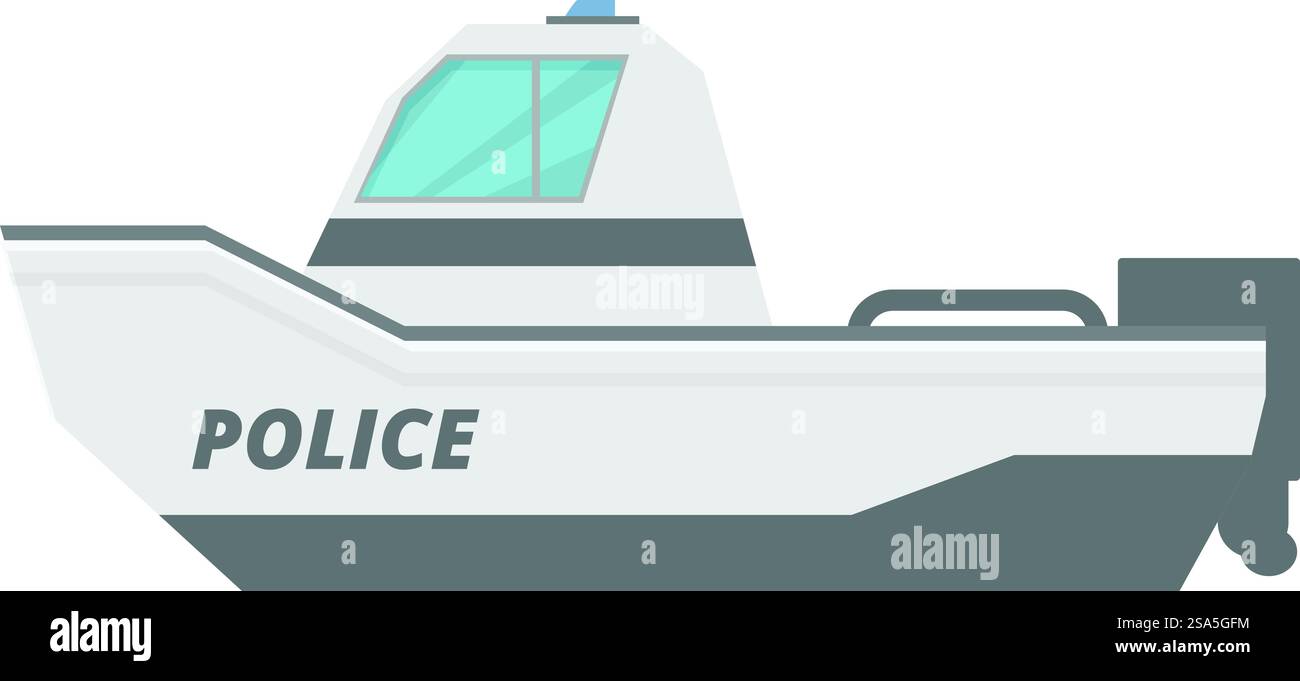 Modern police boat patrolling coastline ensuring public safety Stock ...