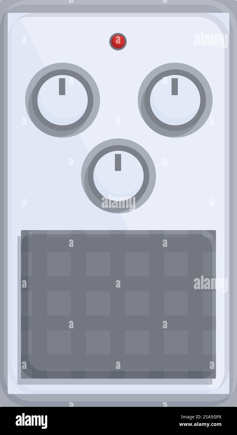 Modern electric heater panel with buttons showing temperature control ...