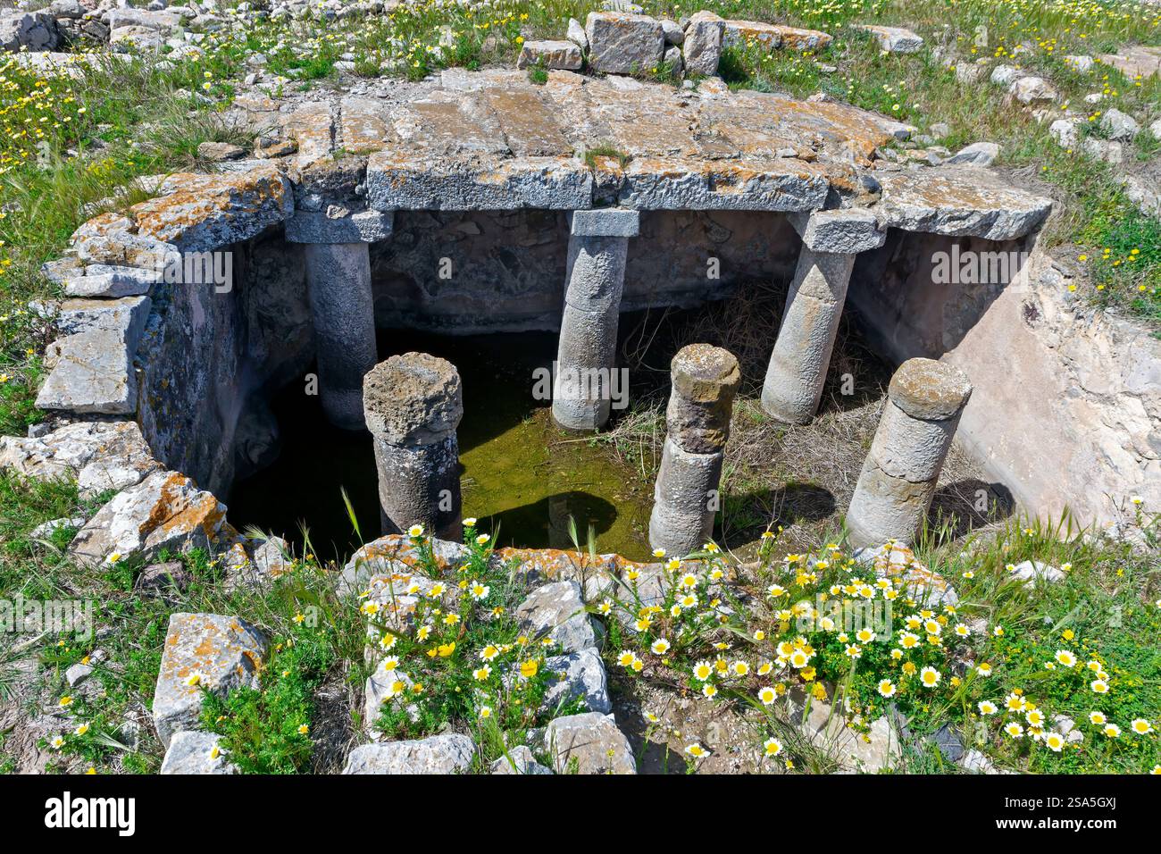 Venetian aqueduct in Ancient Thera, a splendid archaeological site from ...