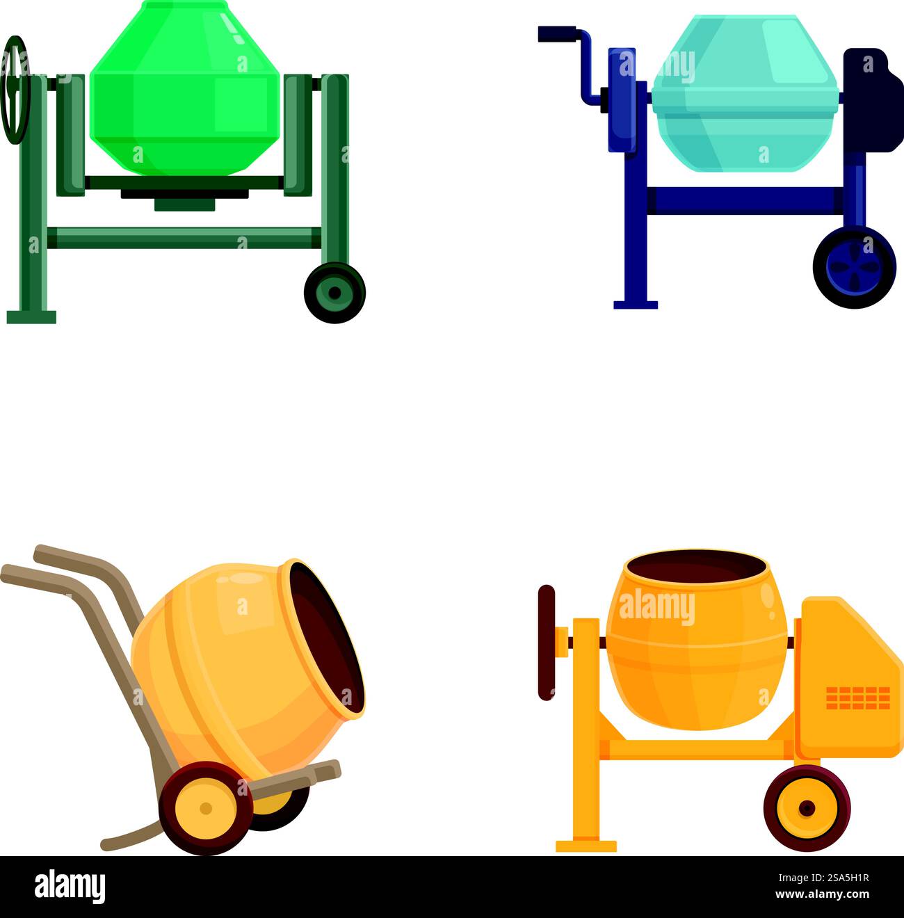Collection of vector illustrations featuring different styles of ...
