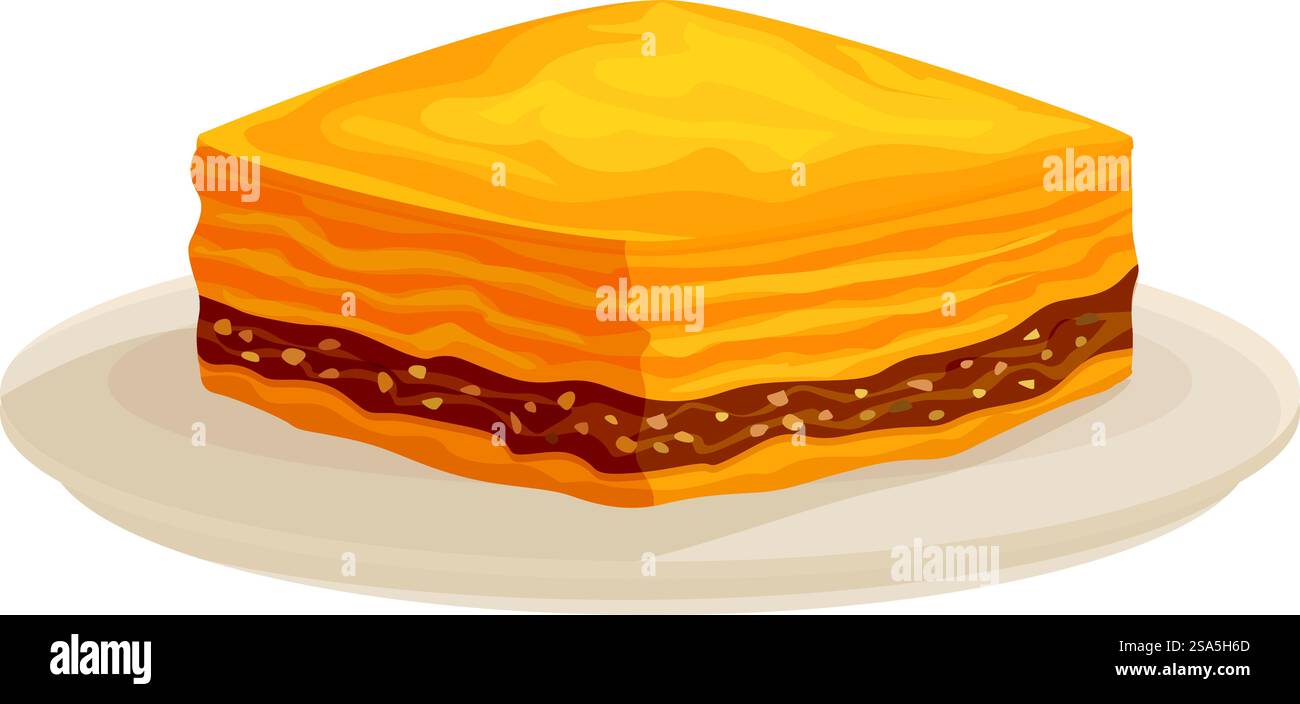 Close up white plate sweet Stock Vector Images - Alamy