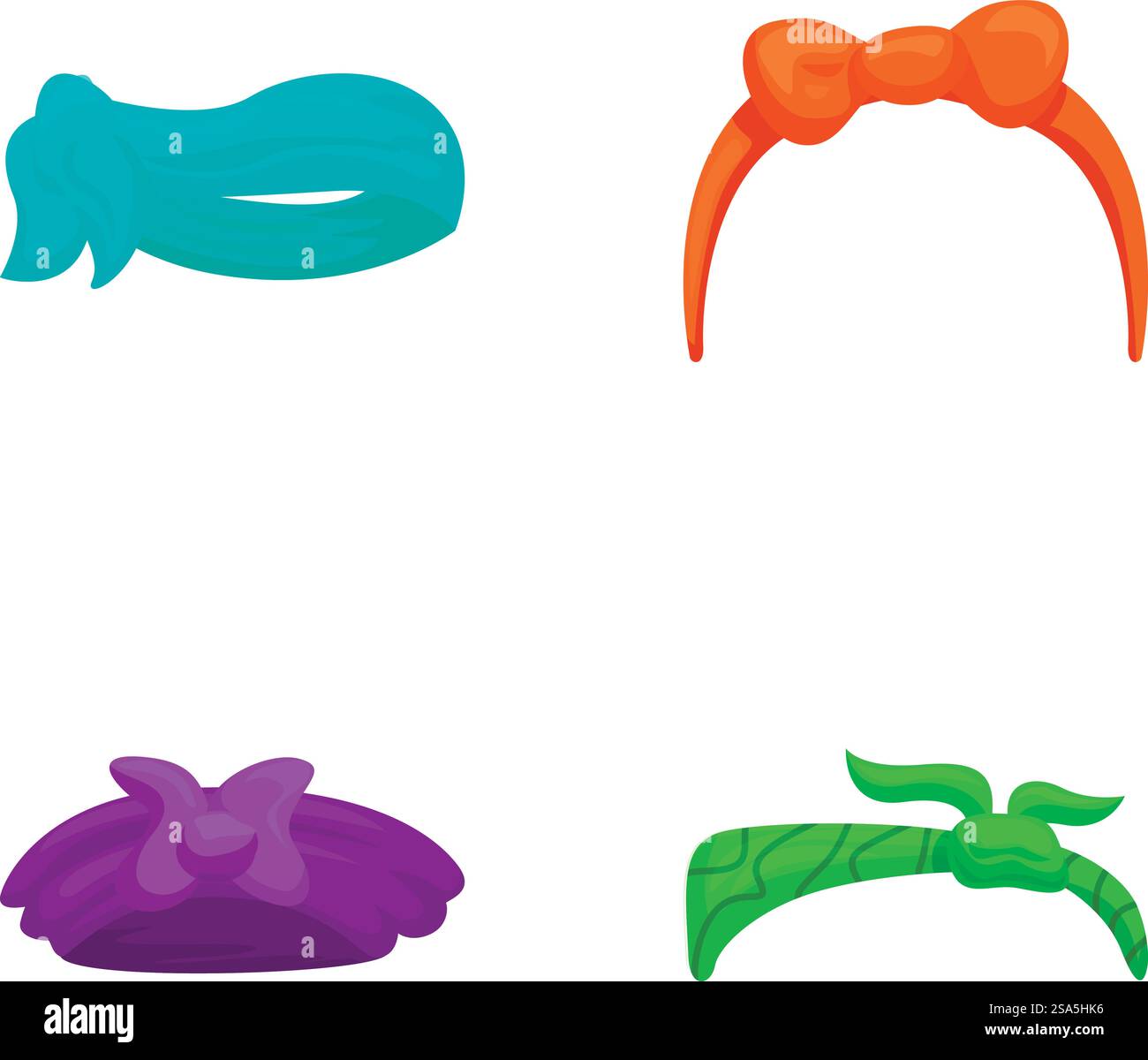 Set of vibrant and playful animated hair accessories, perfect for ...