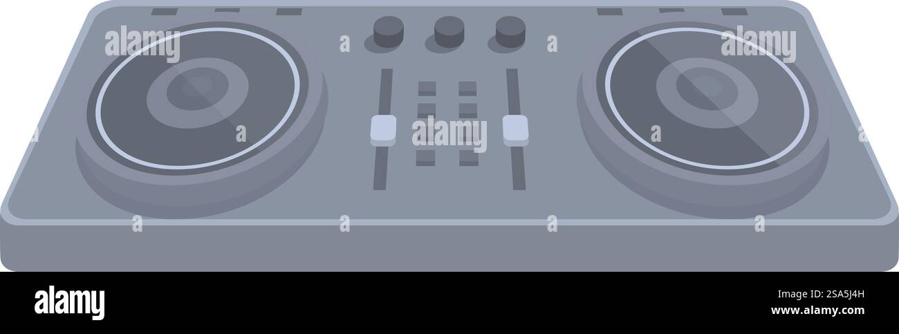 Professional dj console standing ready for music mixing Stock Vector ...