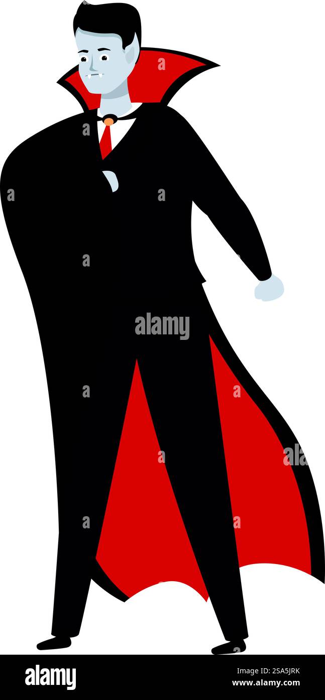 Undead businessman is wearing a suit and cape, ready for a spooky ...