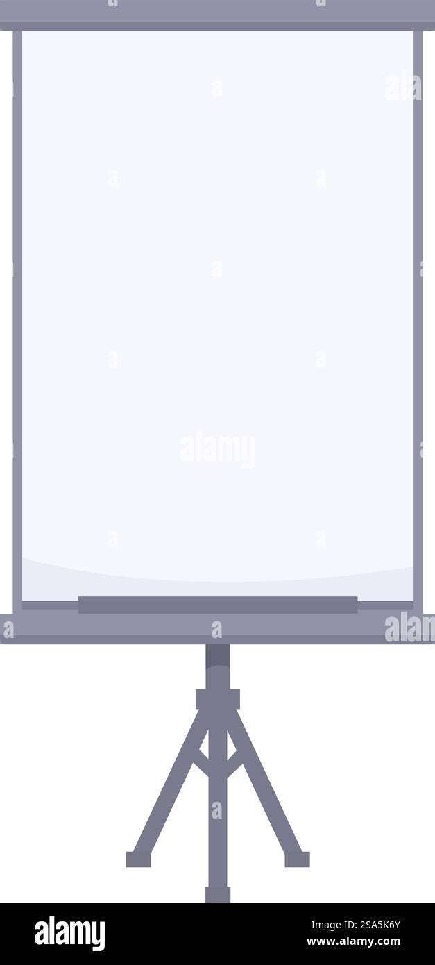 Blank projection screen standing on a tripod, perfect for displaying ...