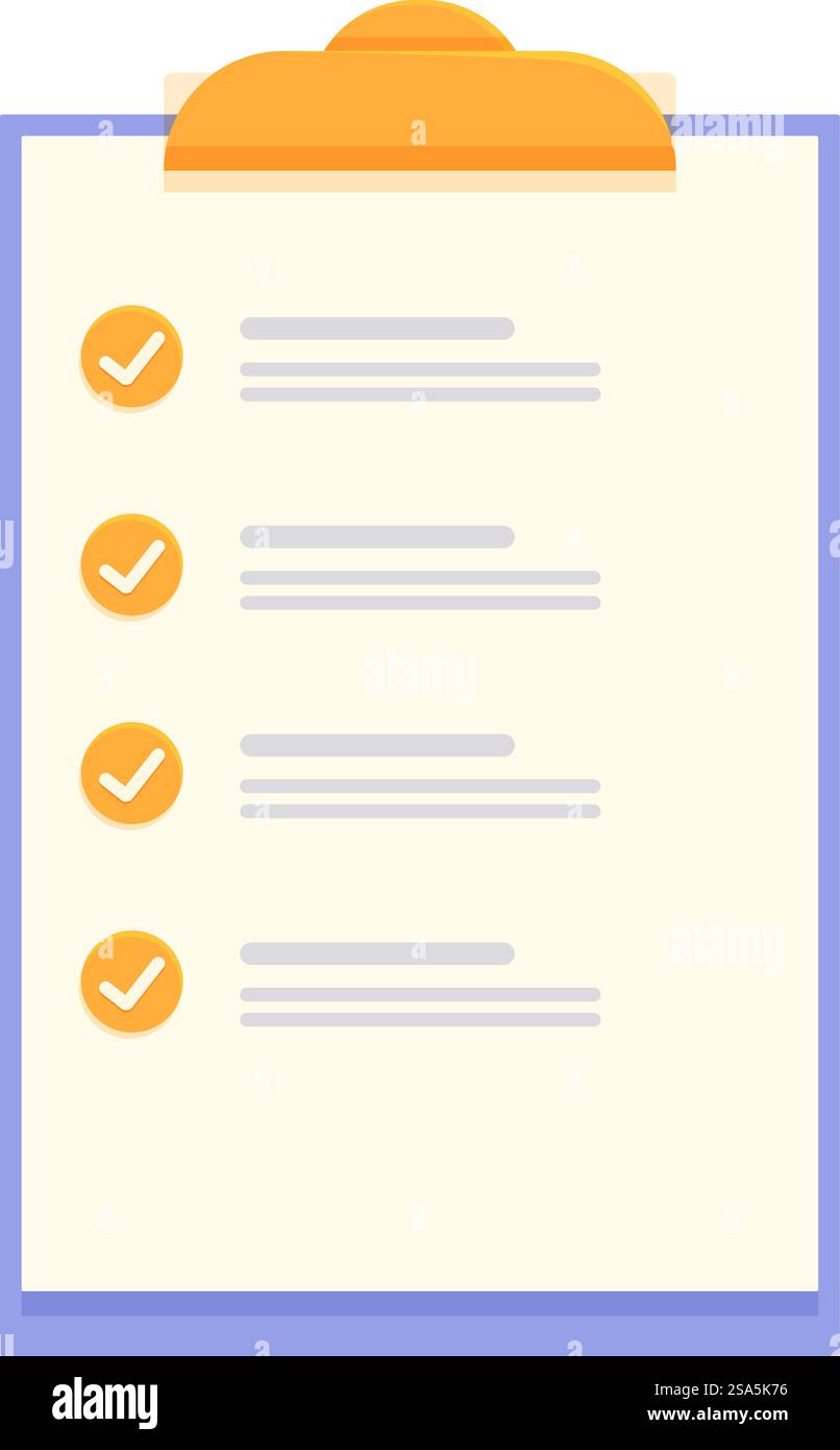 Clipboard is displaying a completed checklist hi-res stock photography and images - Alamy