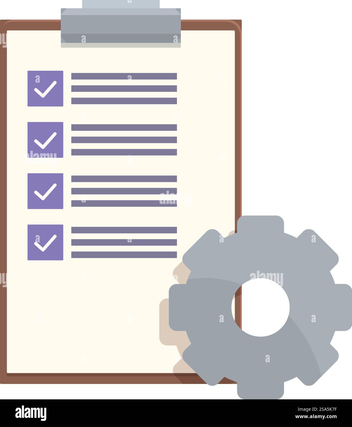Clipboard with completed checklist symbolizing efficiency and automation in task management ...