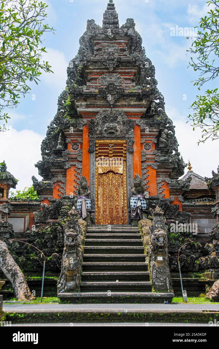 Close-up of Pura Taman Saraswati Temple in Ubud, Bali, Indonesia Stock ...