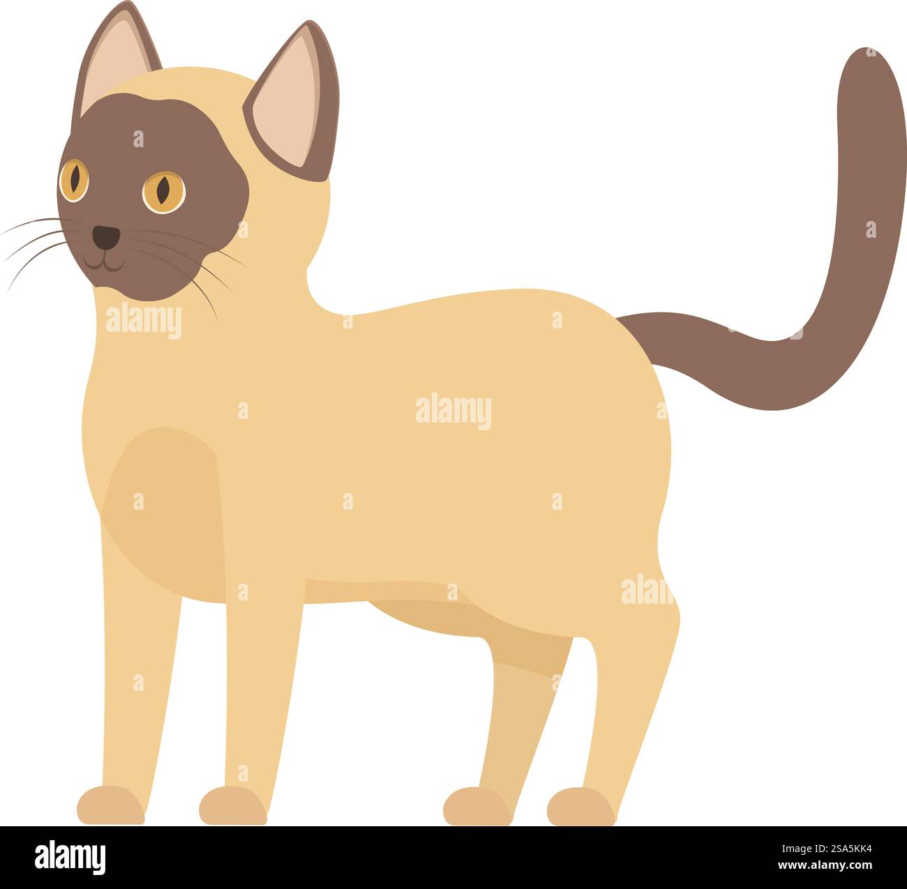 Charming siamese cat illustration, perfect for pet related projects ...