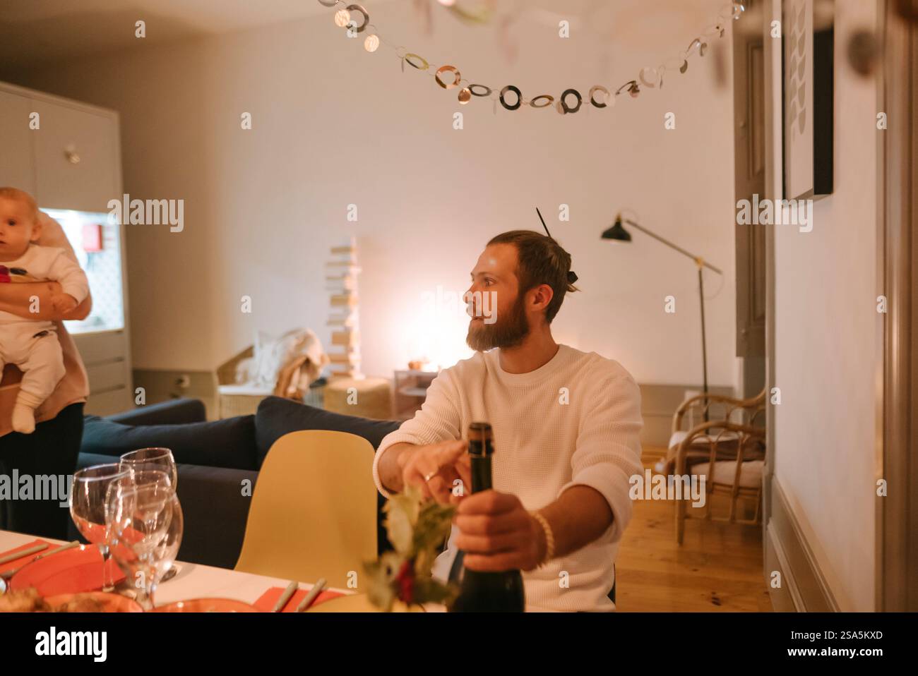 A Cozy Family Gathering Featuring a Delightful Champagne Celebration to ...