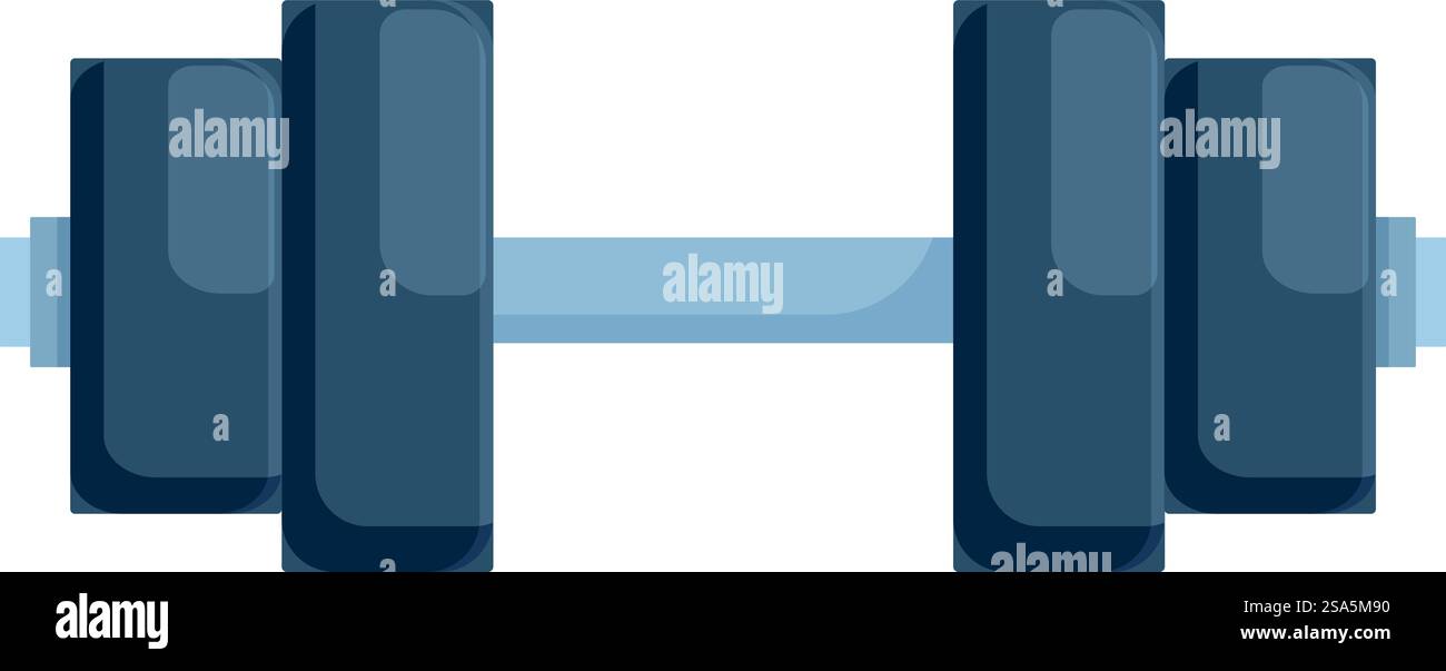 Simple metal dumbbell is laying horizontally, representing the pursuit ...
