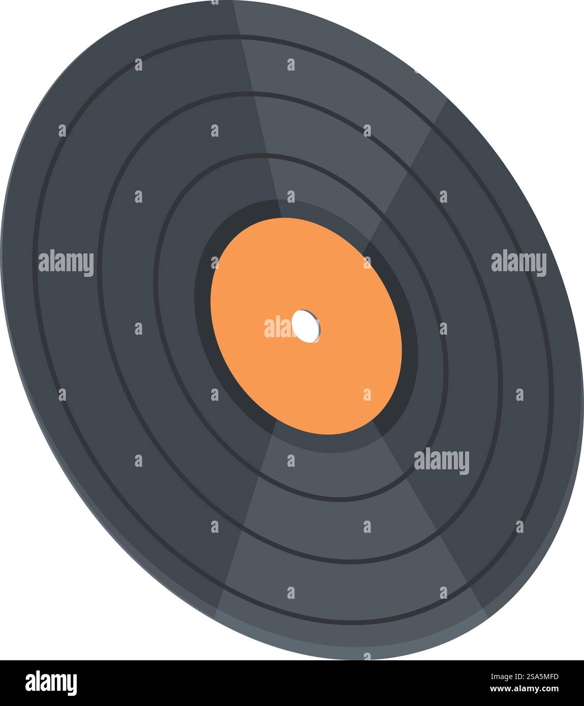 Black vinyl record with orange label spinning on a turntable. Vinyl ...