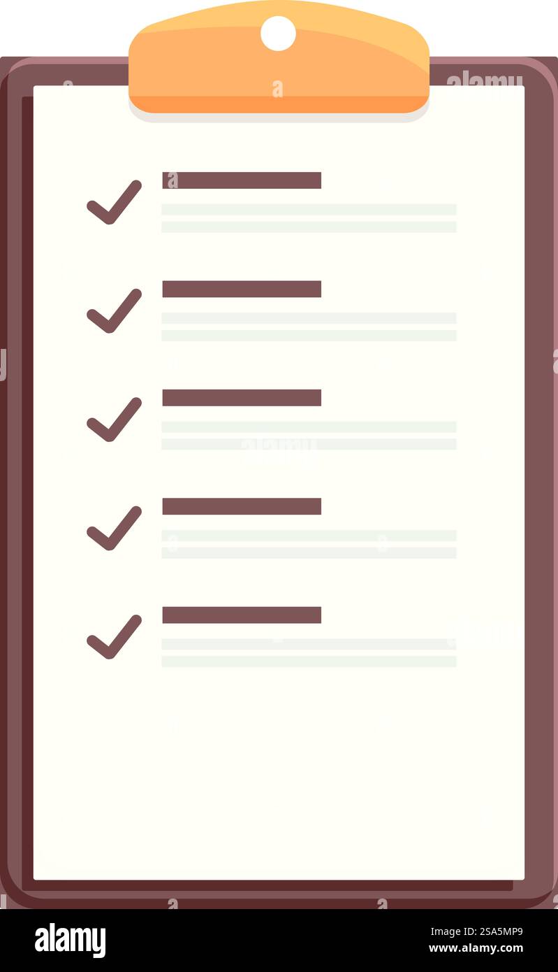 Clipboard is showing several tasks being marked as complete. Clipboard showing check marks ...
