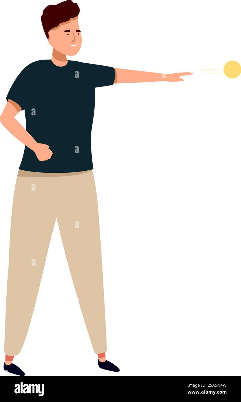 Man throwing boule Stock Vector Images - Alamy