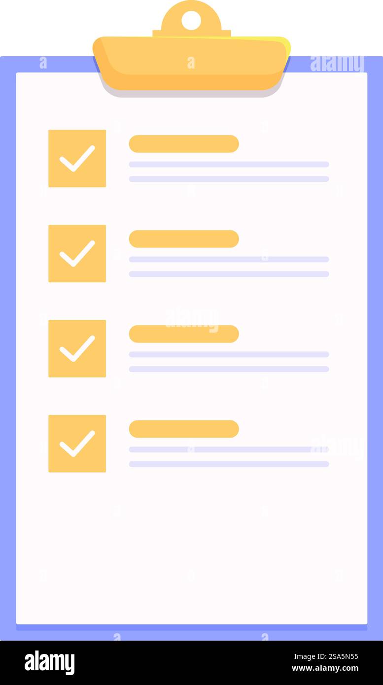 Clipboard showing check marks representing completed tasks, symbolizing accomplishment and ...