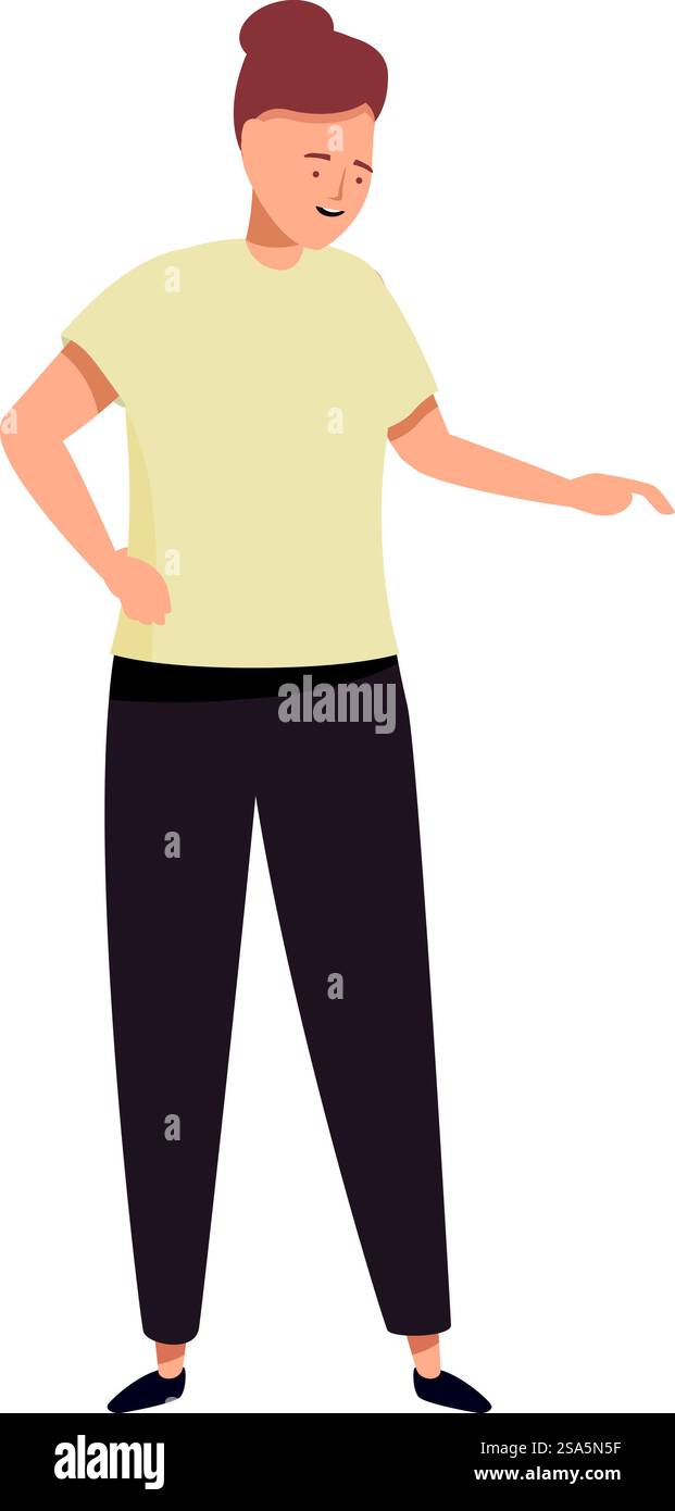 Smiling woman pointing someone hi-res stock photography and images - Alamy