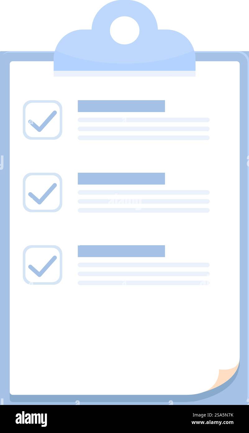 Clipboard with a completed checklist, representing accomplishment and productivity in a ...