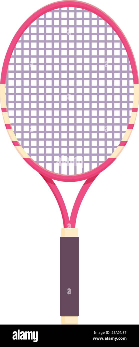 Tennis racket standing up on a white background, ready for a tennis ...