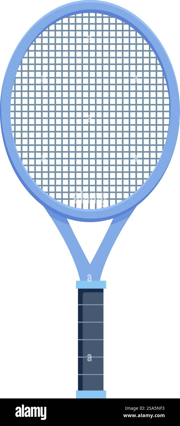 Tennis racket standing up, waiting to be used for a match during a ...