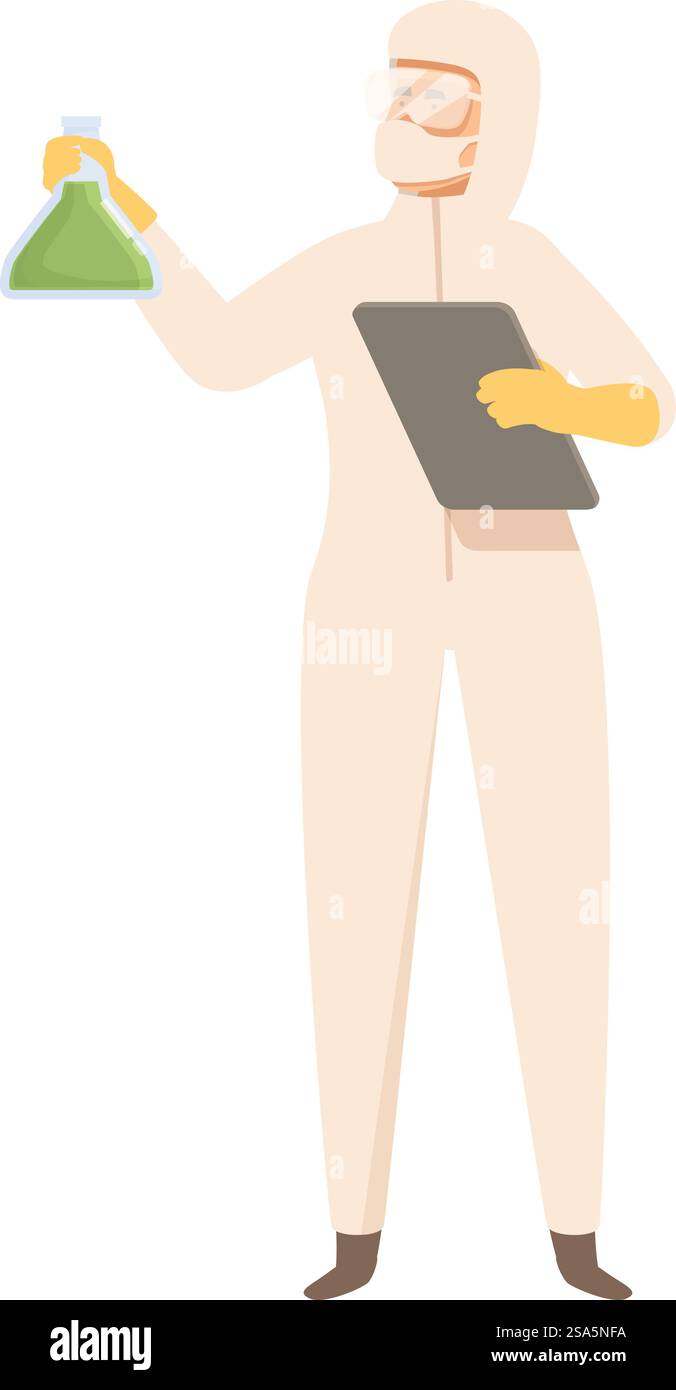 Lab technician taking notes Stock Vector Images - Alamy