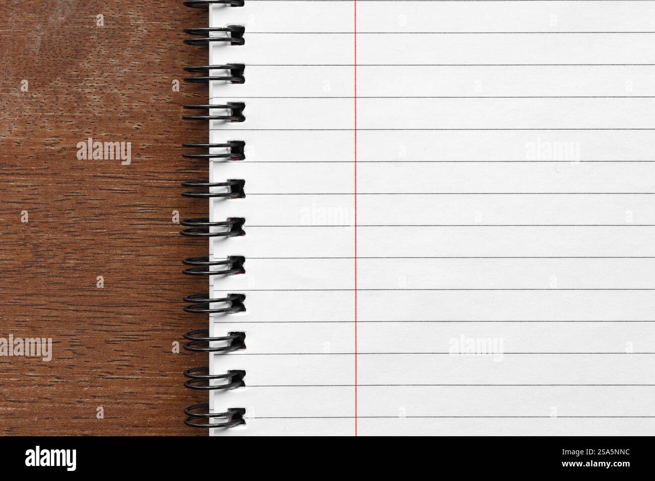 Spiral notebook with ruled pages Stock Photo - Alamy