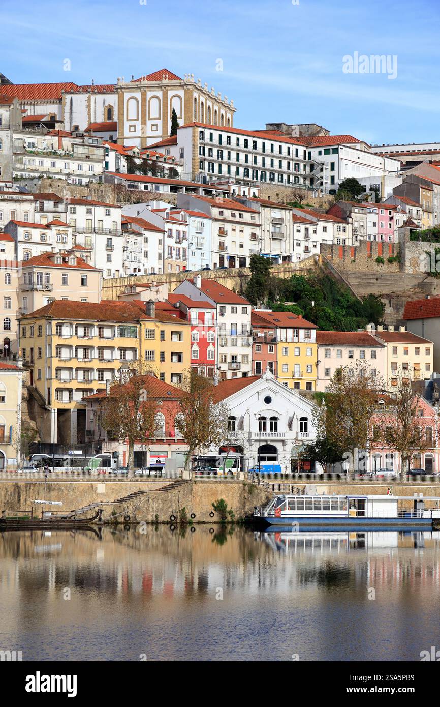 Historic town of Coimbra, a UNESCO World Heritage Site with Rio dondego ...