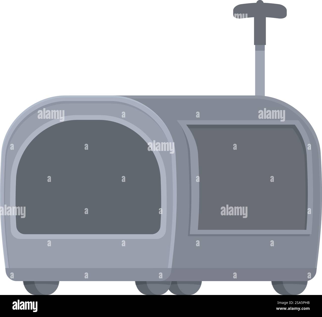 Modern train wagon with big windows and a handle for transportation ...