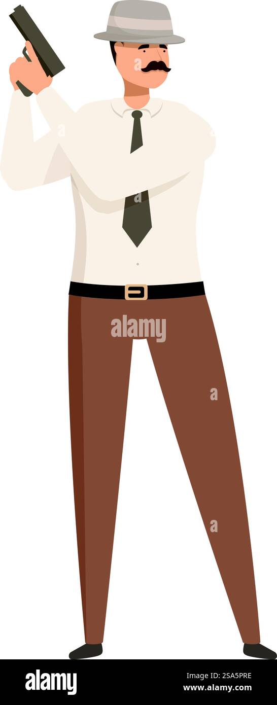 Detective man in retro hi-res stock photography and images - Alamy