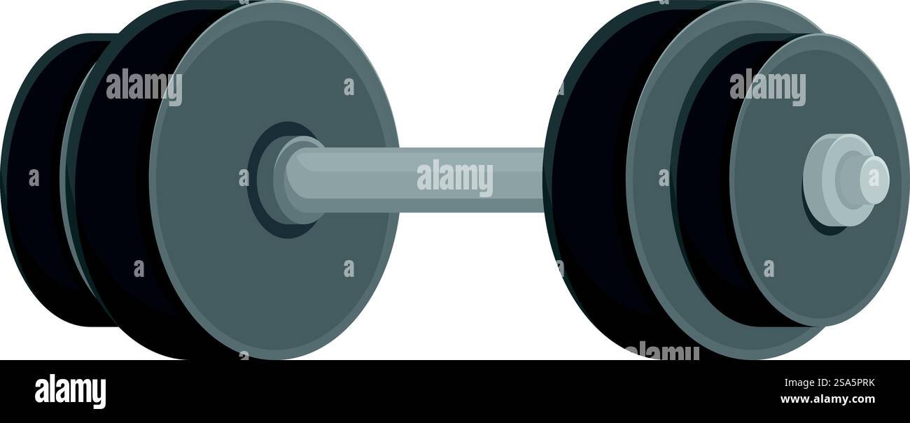 Grey dumbbell for weight training, showing the concept of bodybuilding ...