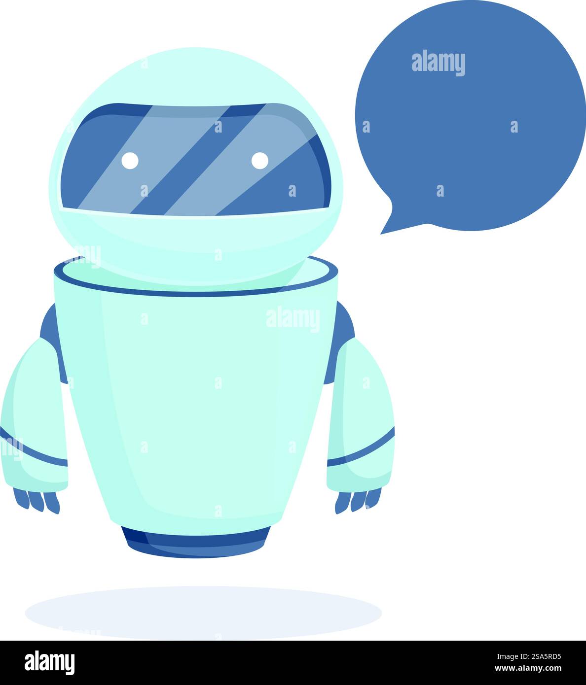 Cartoon robot is having a conversation, showing the concept of ...