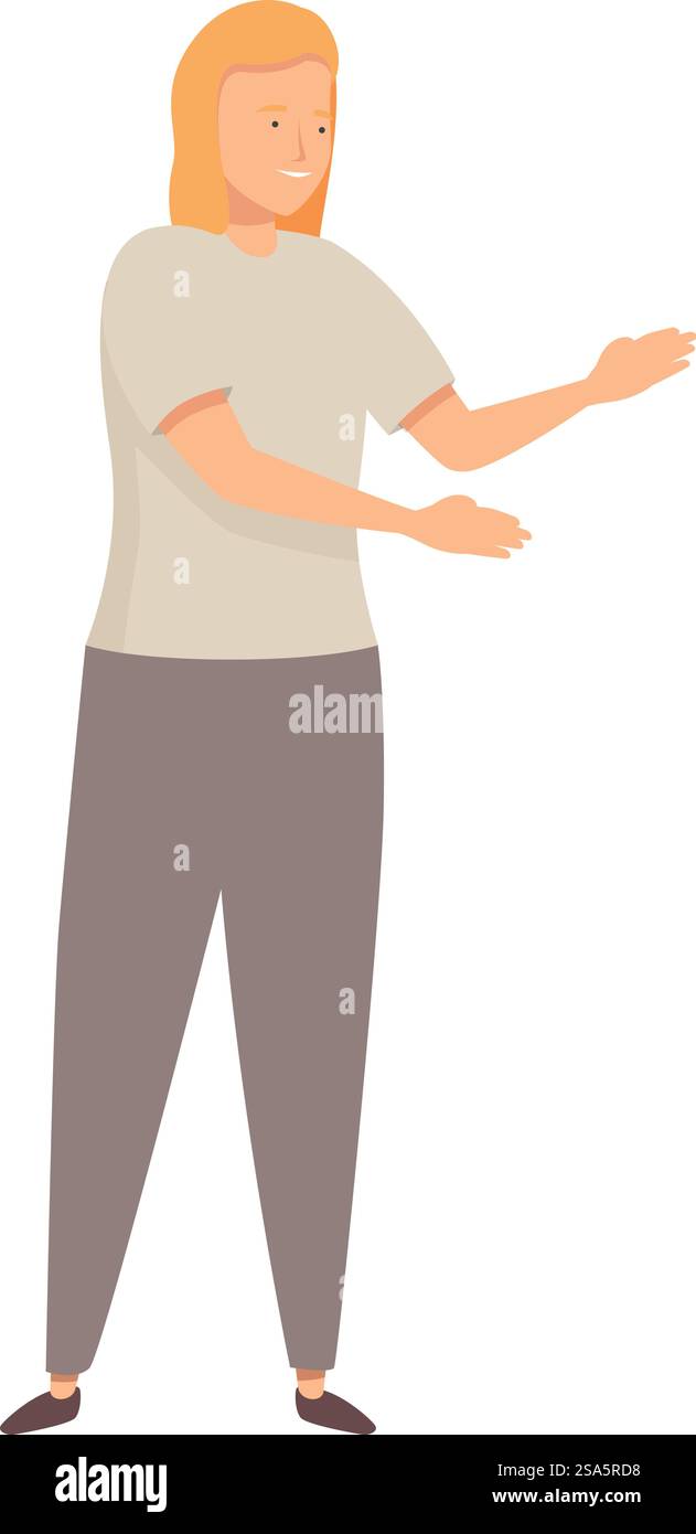 Talking standing woman white Stock Vector Images - Alamy
