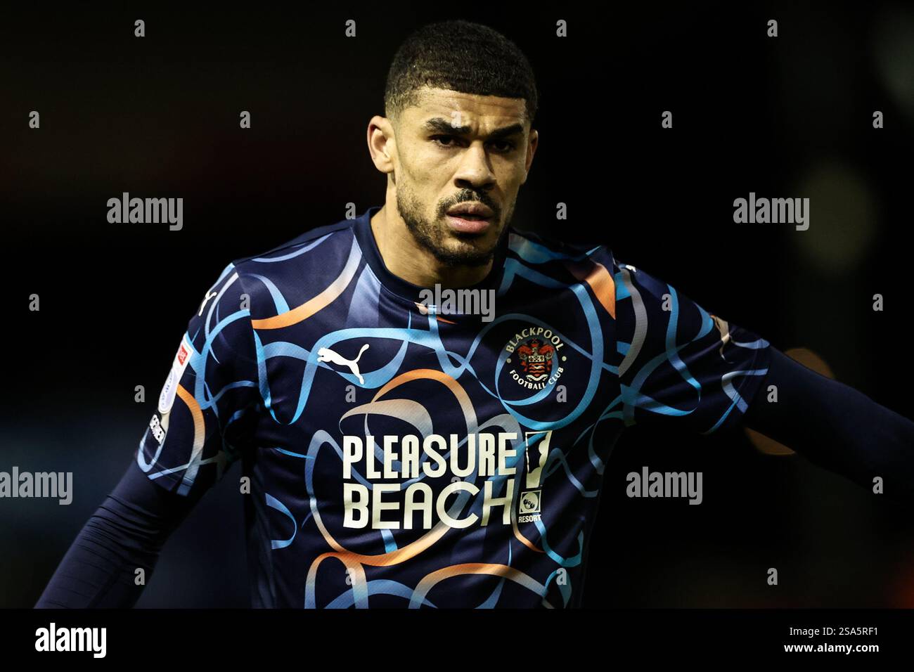Ashley Fletcher of Blackpool during the Sky Bet League 1 match Lincoln ...