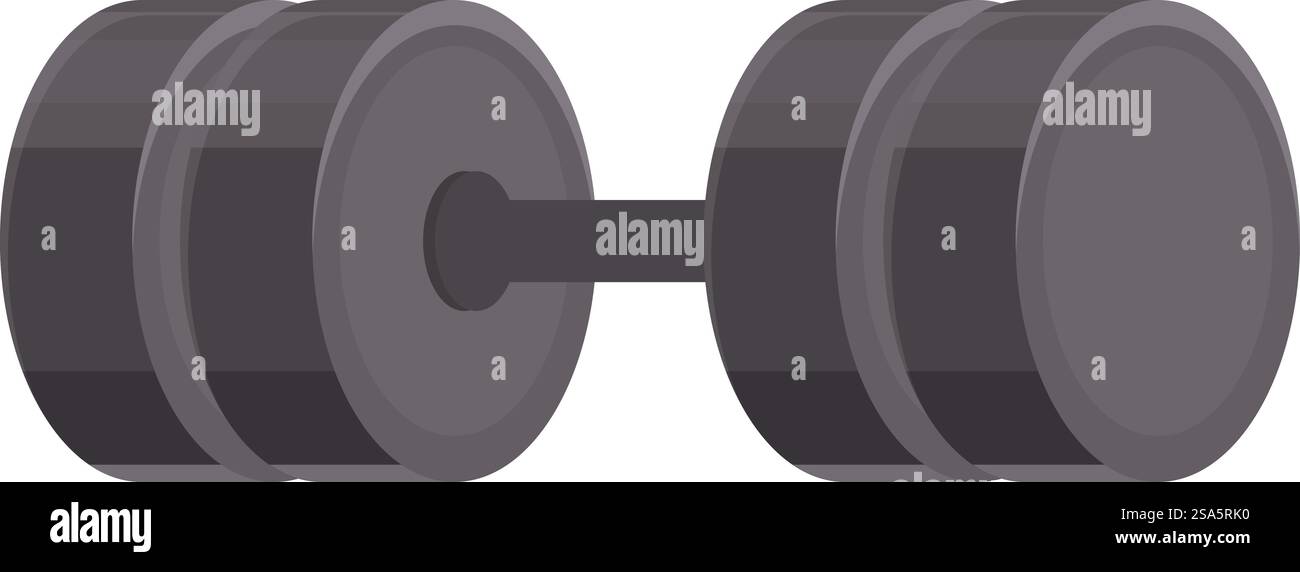 Heavy dumbbell with weight plates is ideal for strength training and ...