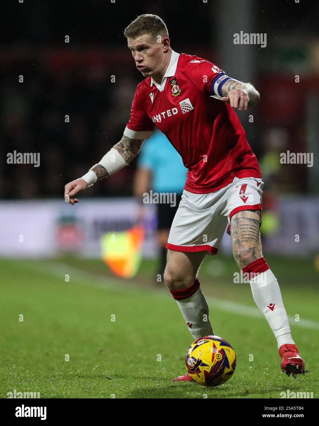 James McClean of Wrexham in action during the Sky Bet League 1 match ...