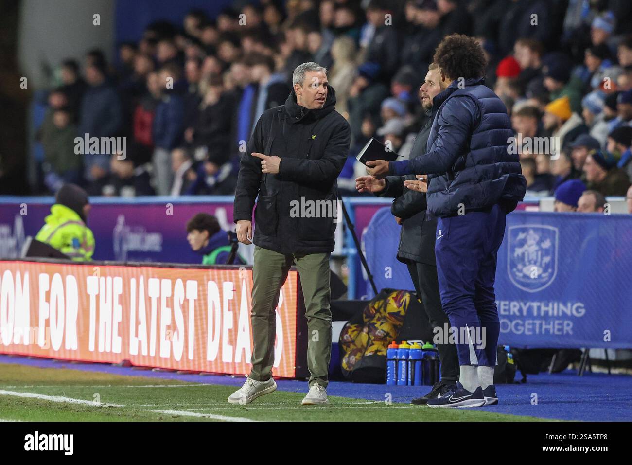 Michael Duff manager of Huddersfield Town reacts during the Sky Bet ...