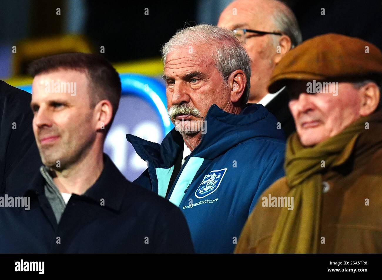 Huddersfield Town owner Kevin Nagle (centre) before the Sky Bet League ...