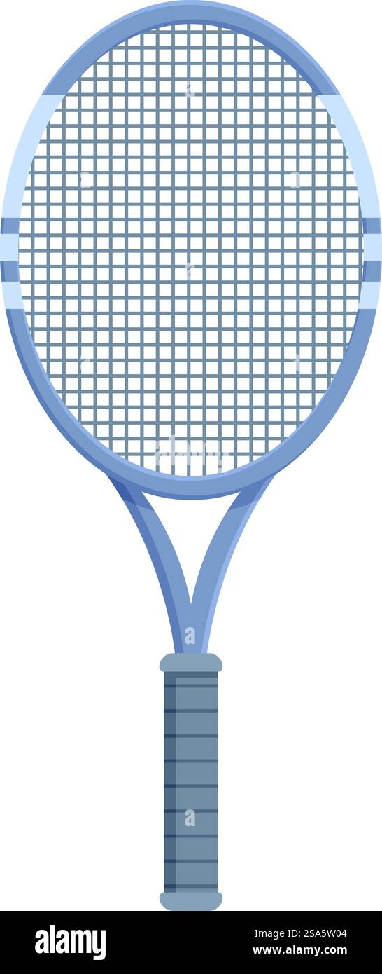 Professional tennis racket is standing up, ready for a tennis player to ...