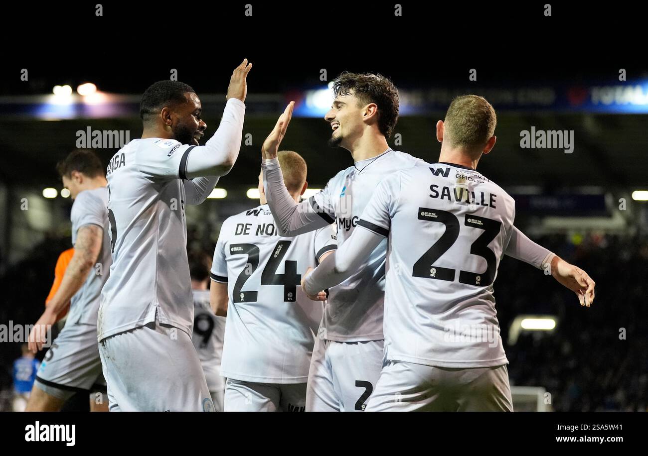 Millwall's Mihailo Ivanovic celebrates scoring their side's first goal ...