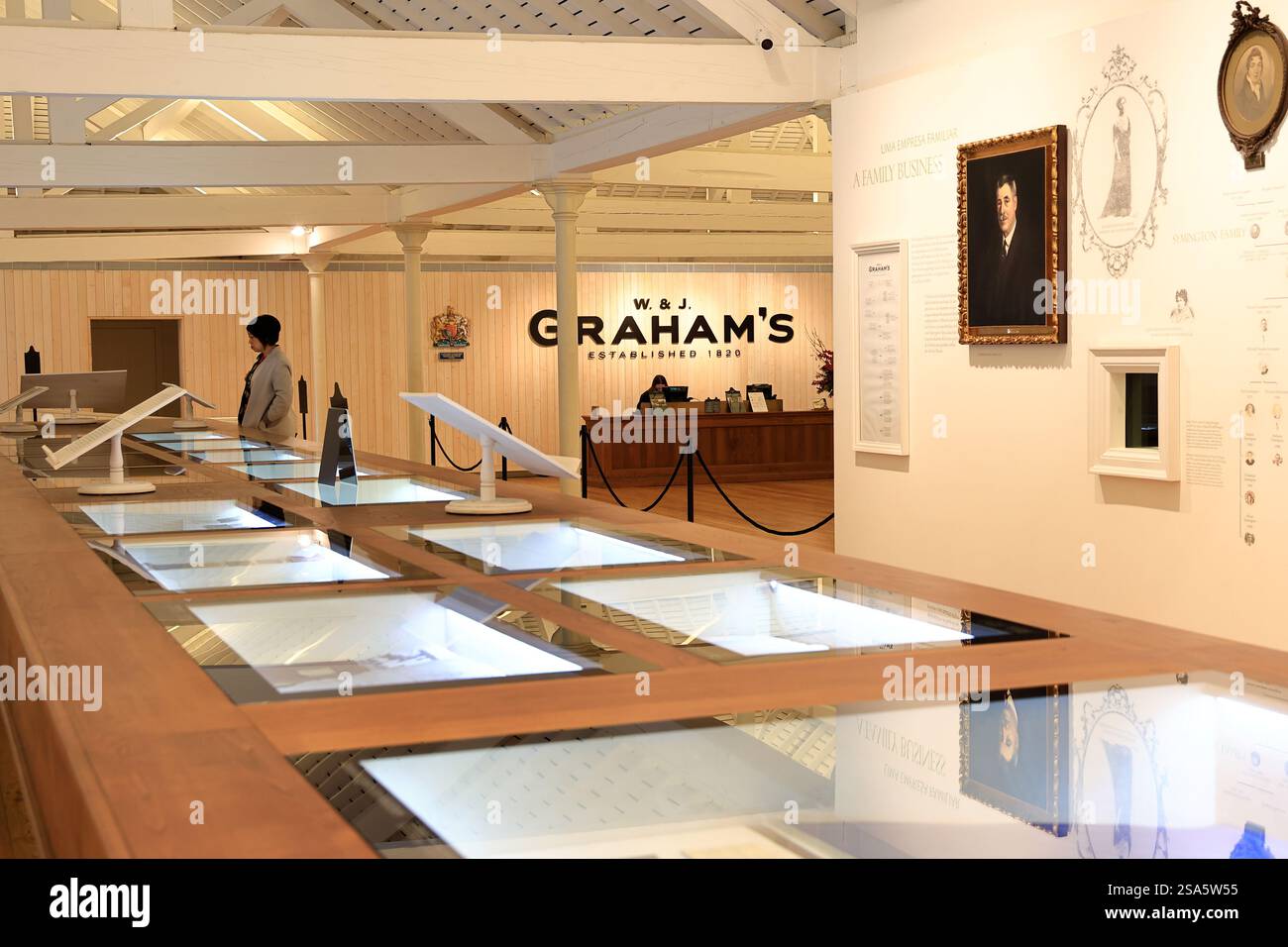 Interior view of the reception and museum of Grahams port lodge.Porto ...