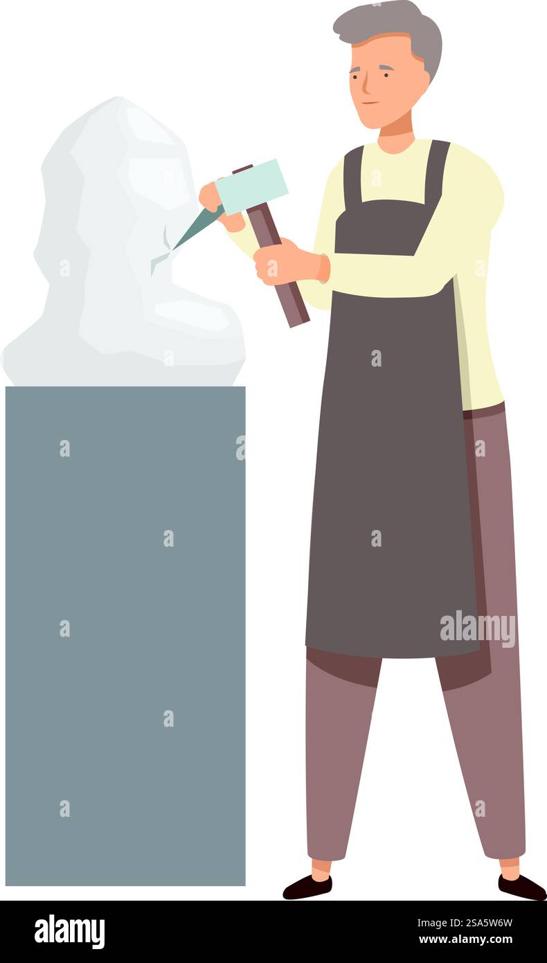 Shaping statue Stock Vector Images - Alamy