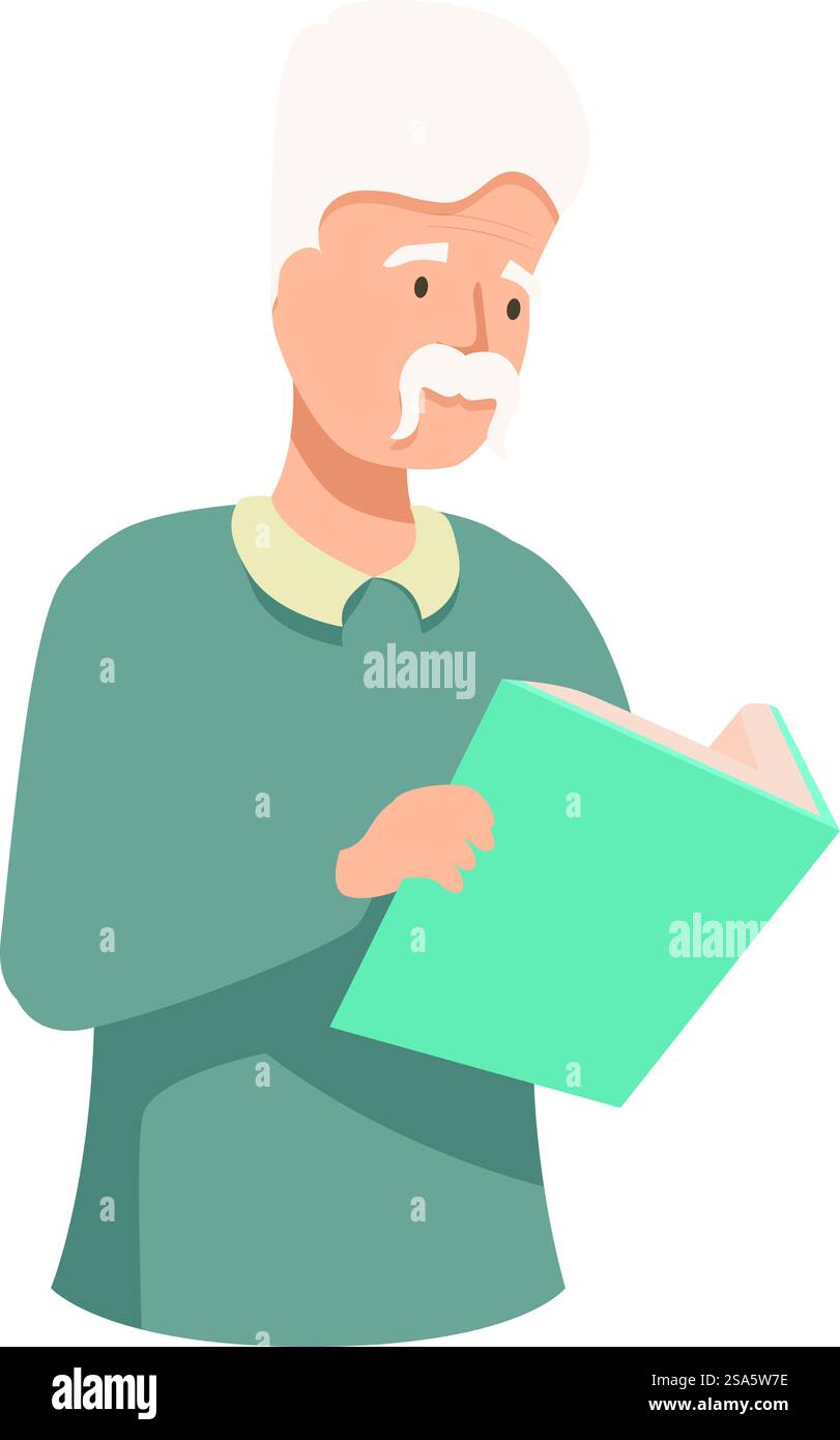 Man in glasses book Cut Out Stock Images & Pictures - Alamy