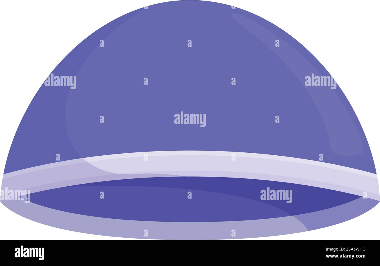 Blue swimming cap, protecting hair while swimming in the pool or the ...