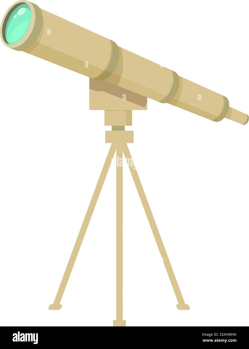 Vintage telescope on white Stock Vector Images - Alamy