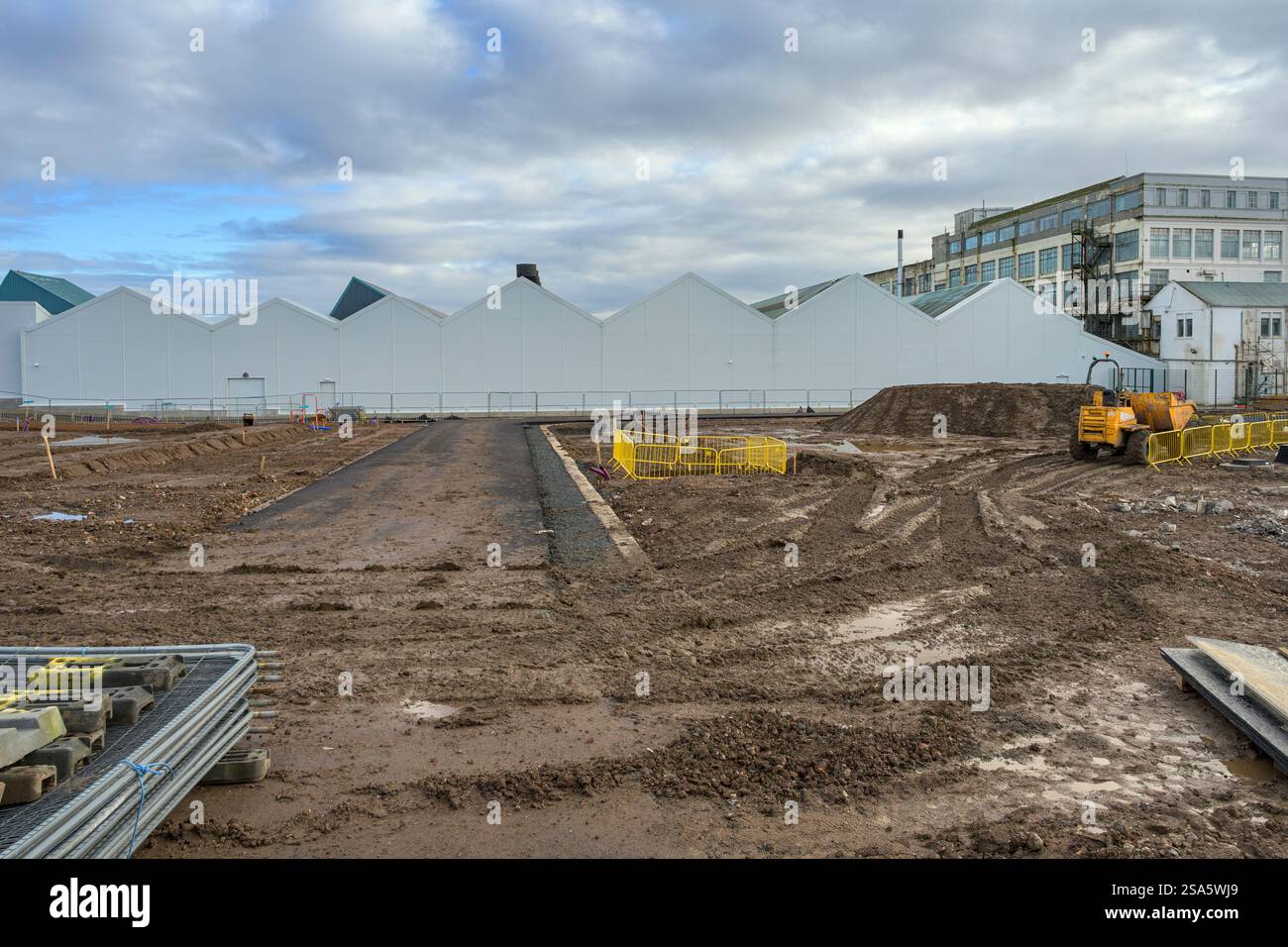 Construction site for over 200 new houses by CALA Homes on the site of ...