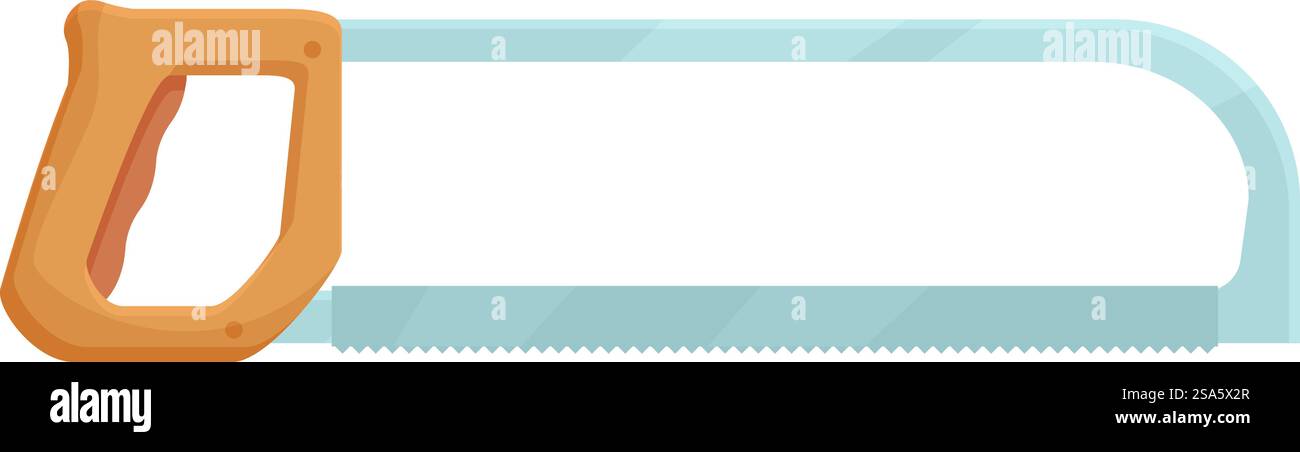 Hacksaw featuring a wooden handle, designed for cutting through wood ...