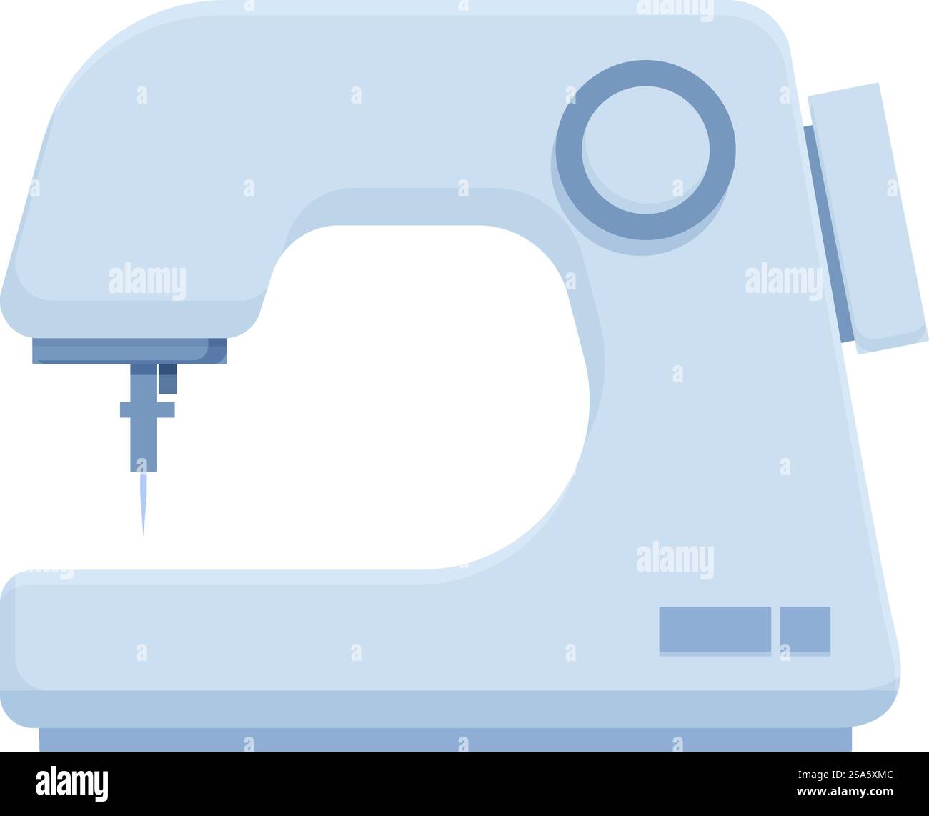 Modern sewing machine is standing on table waiting for seamstress to ...